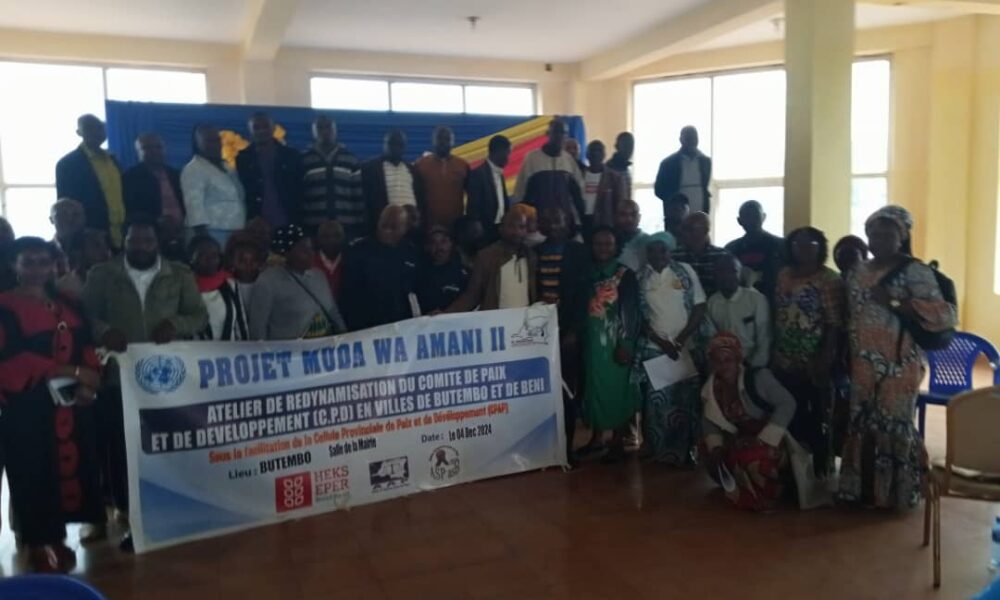 Nord-Kivu: installation du comité de paix de développement de la ville ...